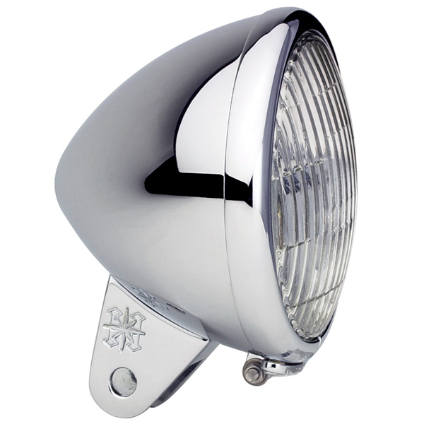 Headwinds: Headlight - 4-1/2" Polished Aluminum Tomahawkt Housing